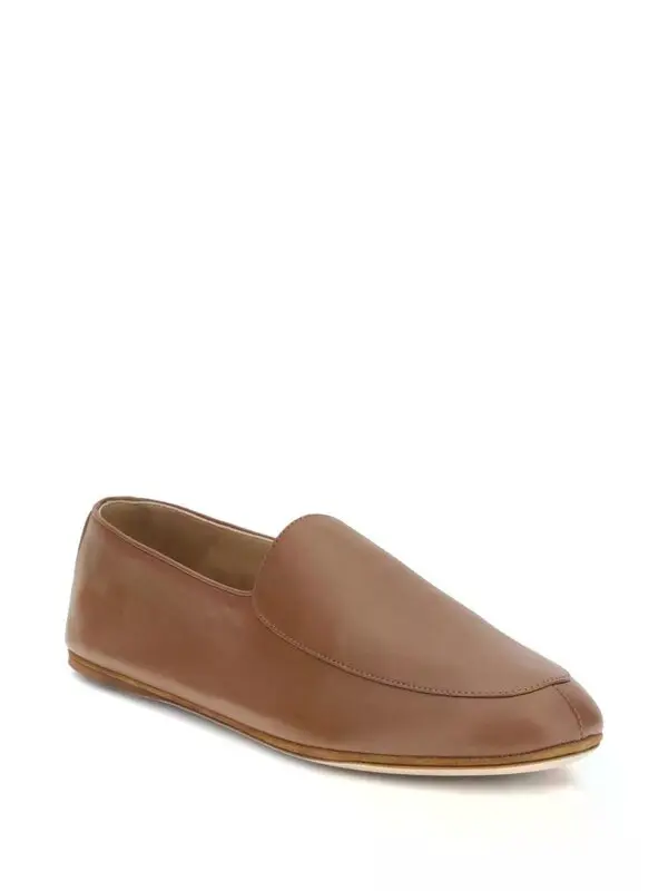 Loro Piana Leather Loafers - Brown