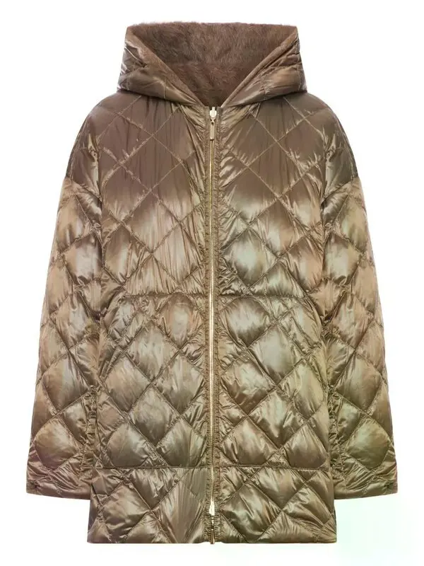 Max Mara Quilted Alpaca-lined Hoodie Jacket