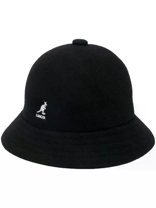 KANGOL Logo-embroidered Bucket Hat - Black