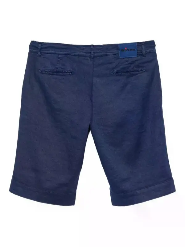 Kiton Button-fastening Linen-blend Shorts