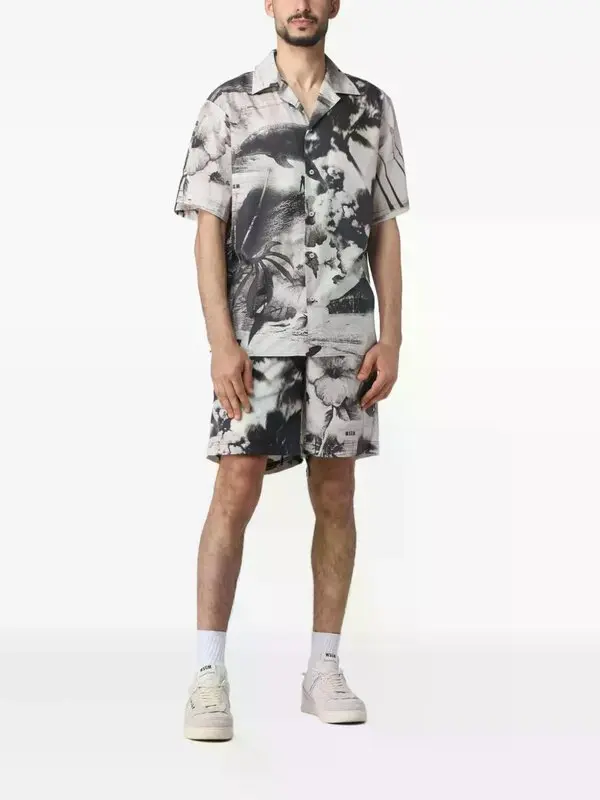 MSGM Graphic-print Short-sleeve Shirt
