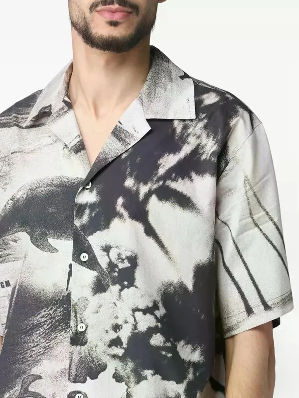 MSGM Graphic-print Short-sleeve Shirt