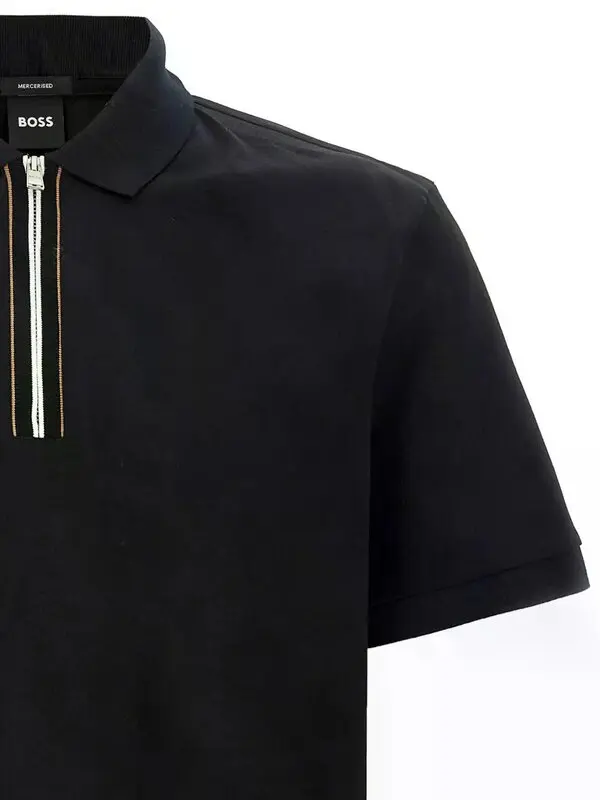 BOSS Half-zip Short-sleeve Polo Shirt