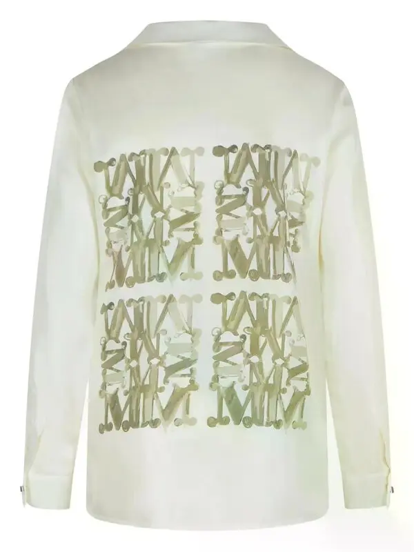 Max Mara Monogram-print Silk Shirt