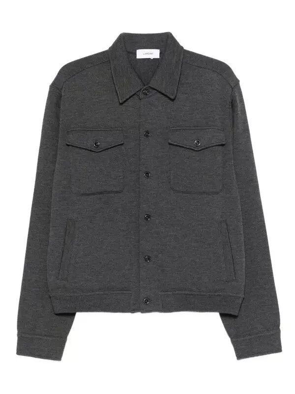 LARDINI Buttoned Flap-pocket Shirt Jacket