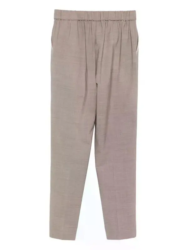 D.exterior Elastic-waistband Wool Trousers
