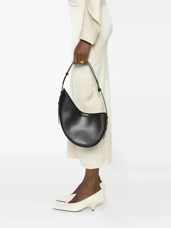Soeur Wino Crescent Sheepskin Shoulder Bag - Black