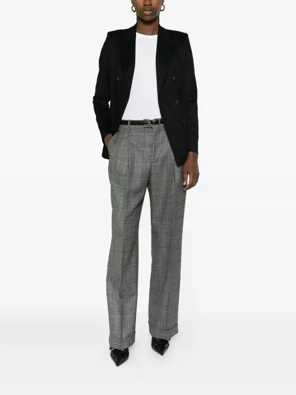 BERWICH Pleated Checked Trousers