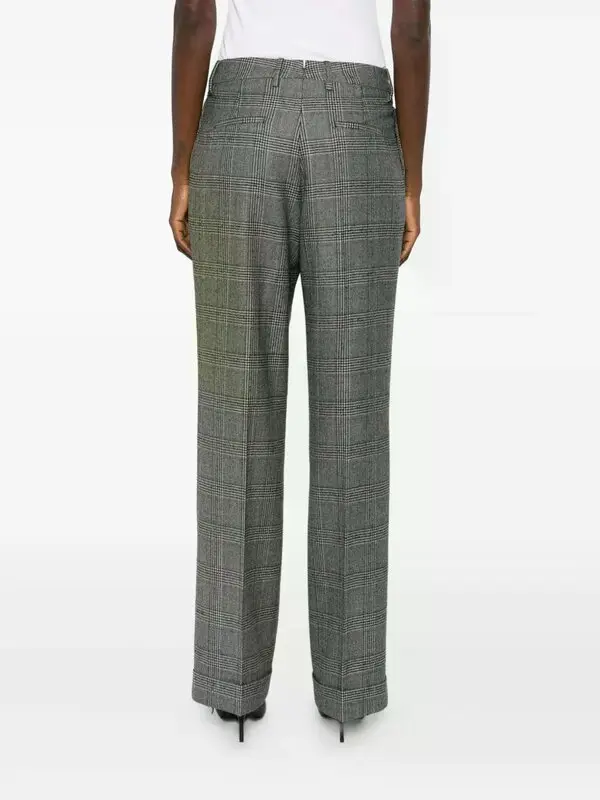 BERWICH Pleated Checked Trousers