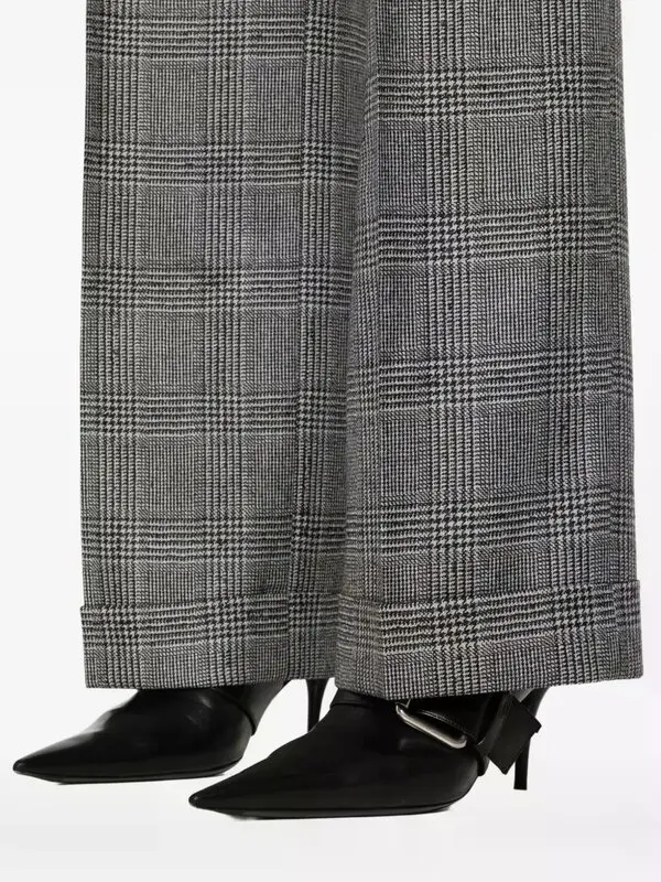 BERWICH Pleated Checked Trousers