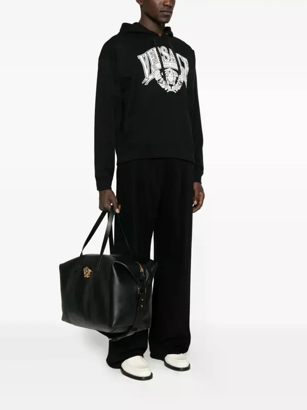 Versace La Medusa Leather Duffle Bag