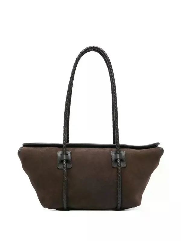 Hereu Braided-handle Suede Shoulder Bag