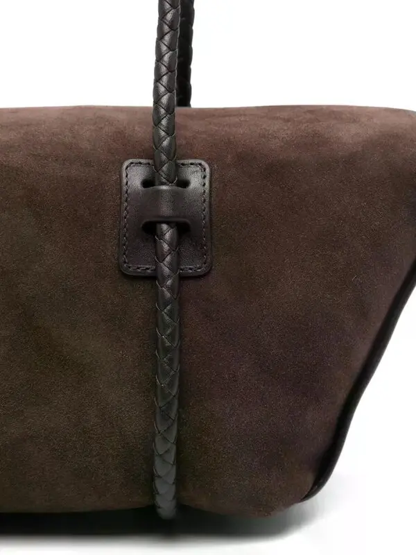 Hereu Braided-handle Suede Shoulder Bag