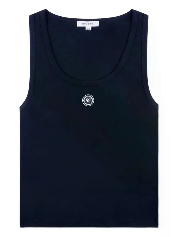 SPORTY & RICH Logo-patch Rib Tank