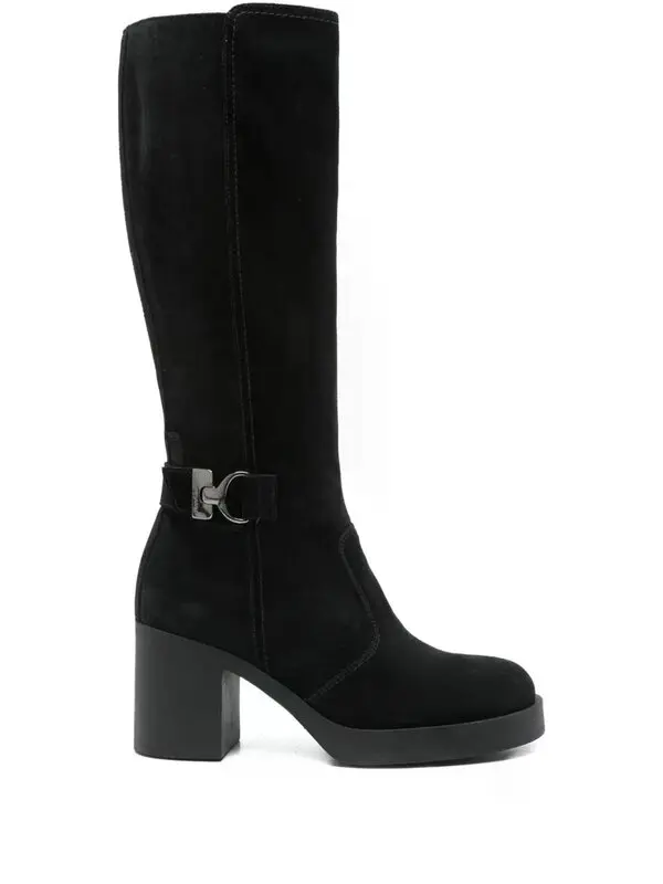 NEROGIARDINI 75mm Buckle-detail Block-heel Boots