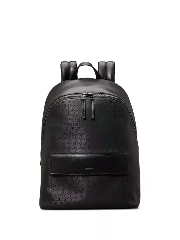 Calvin Klein Monogram Logo Backpack - Black