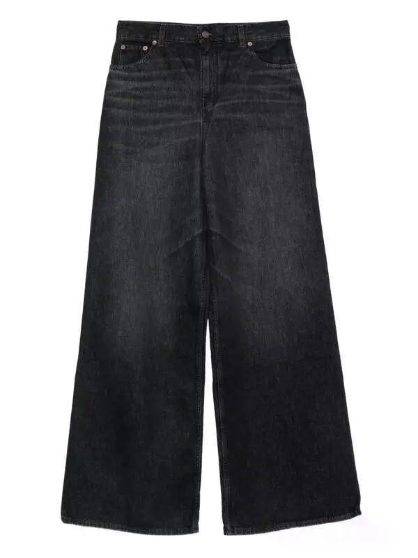 Chloé Whiskered Wide-leg Jeans