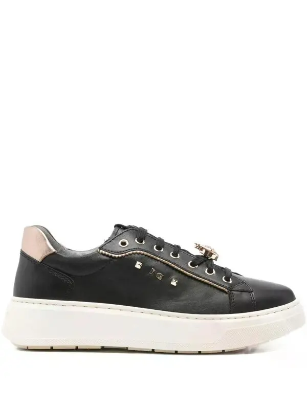 NEROGIARDINI Leather Lace-up Sneakers