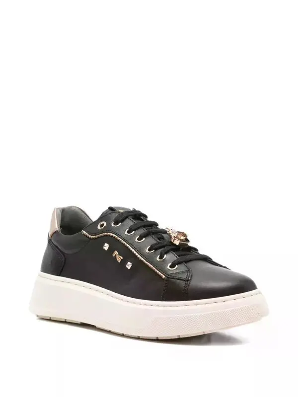 NEROGIARDINI Leather Lace-up Sneakers