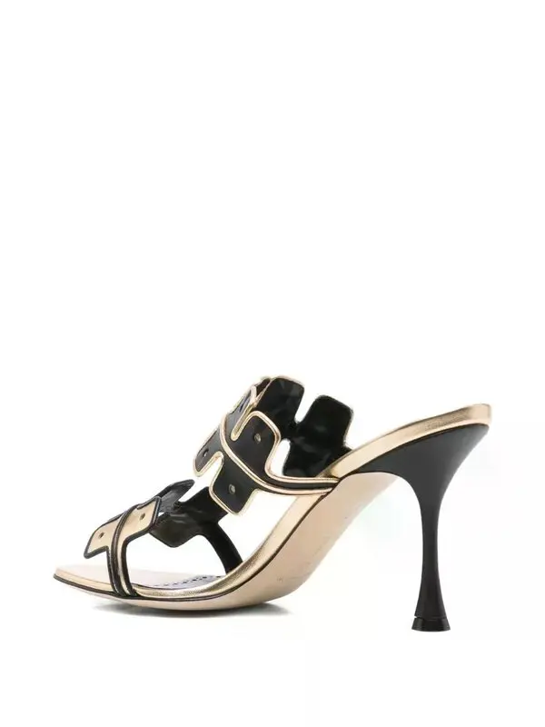 Manolo Blahnik 90mm Aplinanu Leather Sandals