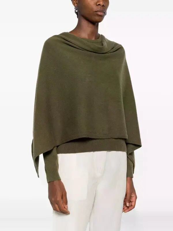 Eric Bompard Cashmere Cowl Neck Poncho