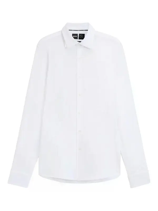 BOSS Long-sleeve Button-cuff Shirt - White