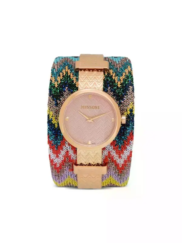 Missoni Zigzag-jacquard 36mm Watch - Gold