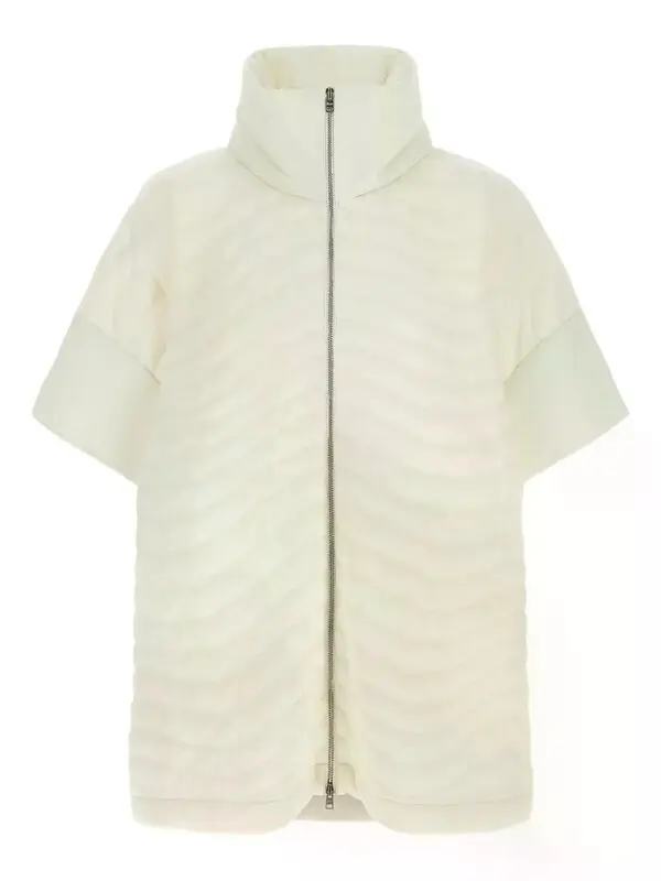 Herno Wave-effect Padded Poncho