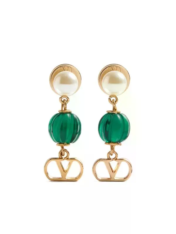 Valentino Garavani Vlogo Signature Drop Earrings - Gold