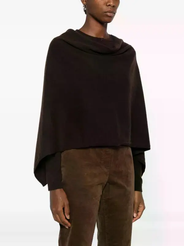 Eric Bompard Cowl-neck Cashmere Poncho