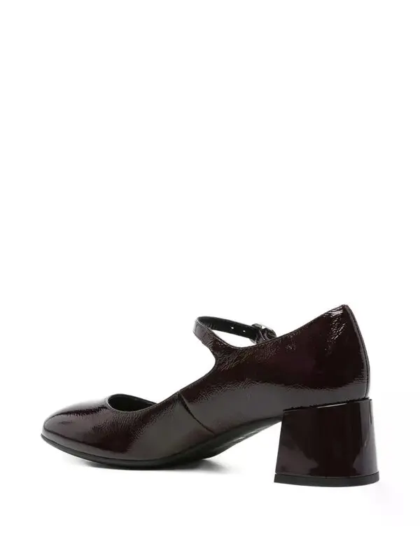 NEROGIARDINI 50mm Leather Almond Pumps - Red