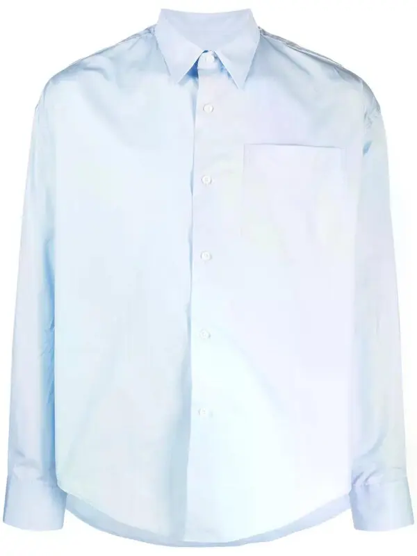 AMI Paris De Coeur-embroidered Cotton Shirt