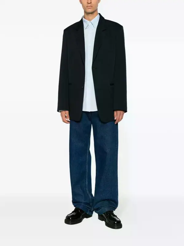 AMI Paris De Coeur-embroidered Cotton Shirt