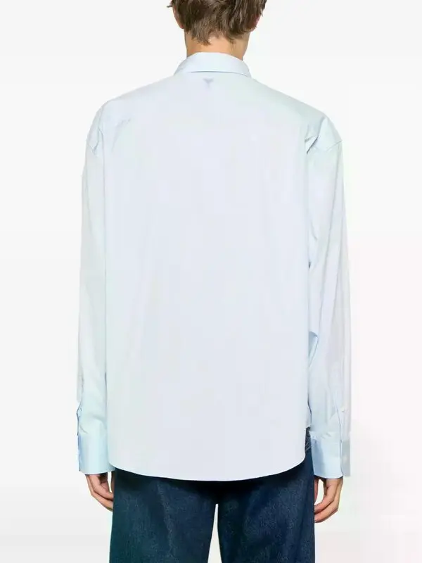 AMI Paris De Coeur-embroidered Cotton Shirt