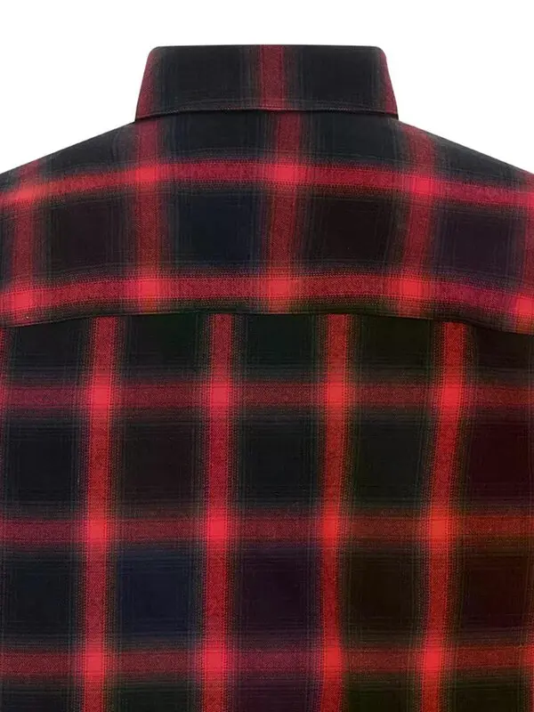 DIESEL® Check-pattern Logo-embroidered Shirt