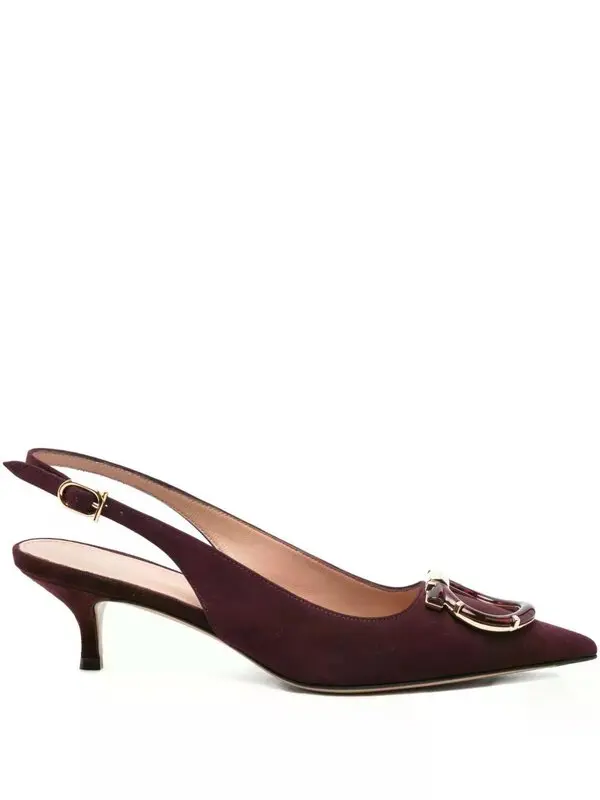 FERRAGAMO 50mm Suede Slingback Pumps