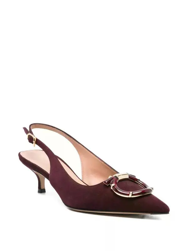 FERRAGAMO 50mm Suede Slingback Pumps