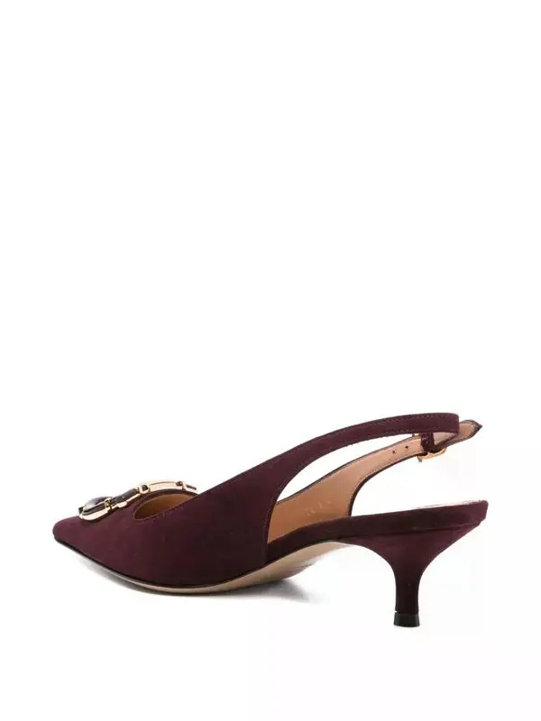 FERRAGAMO 50mm Suede Slingback Pumps
