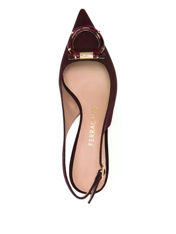 FERRAGAMO 50mm Suede Slingback Pumps