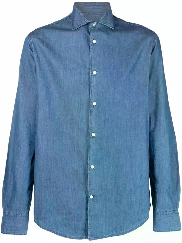 DEPERLU Denim Button-down Shirt