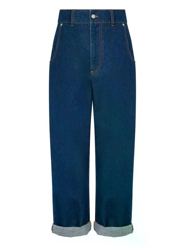 Moschino High-waist Cuffed Jeans