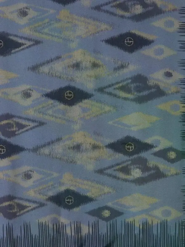 Giorgio Armani Ikat-pattern Silk Scarf
