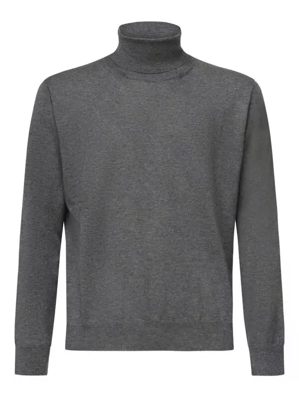 Eleventy Turtleneck Cashmere Sweater - Grey