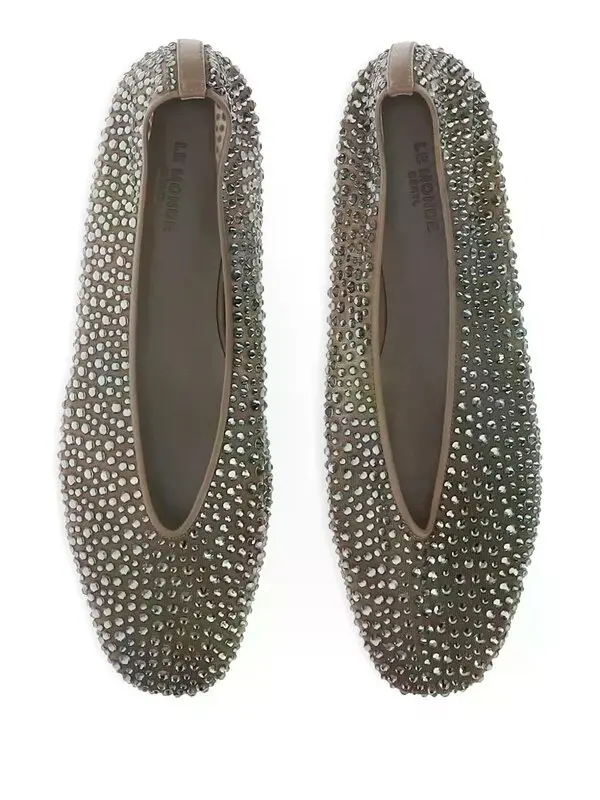 Le Monde Beryl Crystal-embellished Ballet Flats