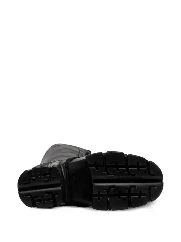 NEW ROCK 120mm Leather Lace-up Platform Boots