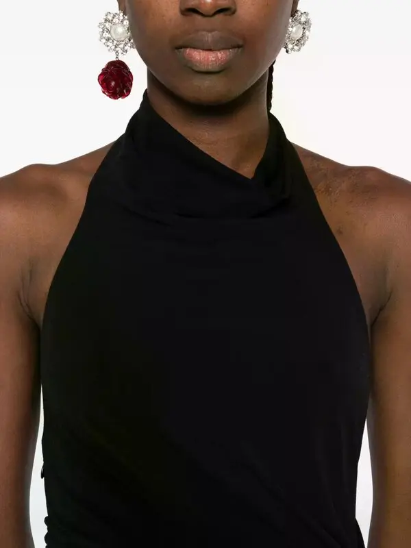 Andamane Stella Halter-neck Ruched Mini Dress