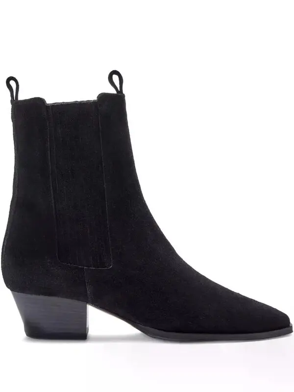 AeydĒ 40mm Agata Suede Ankle Boots - Black