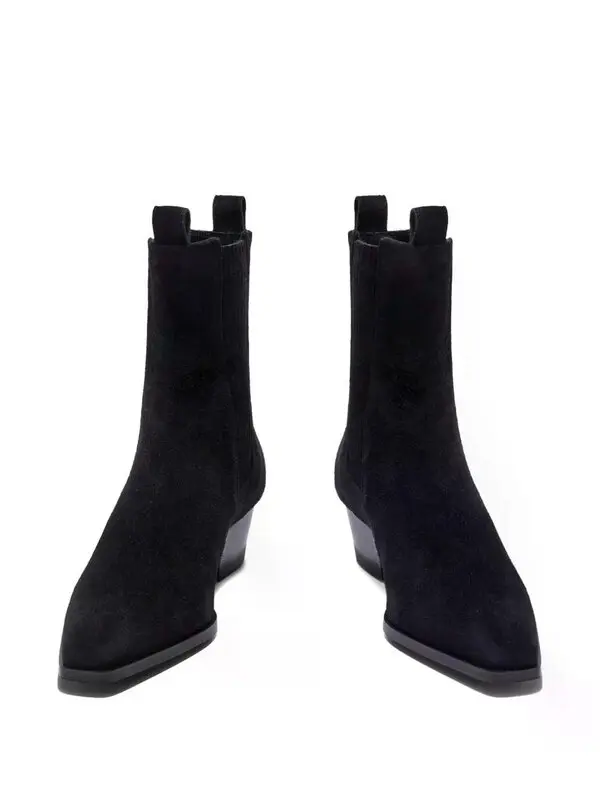 AeydĒ 40mm Agata Suede Ankle Boots - Black