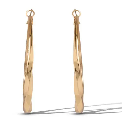 Jessica Simpson Twisted Hoop Earrings - Gold