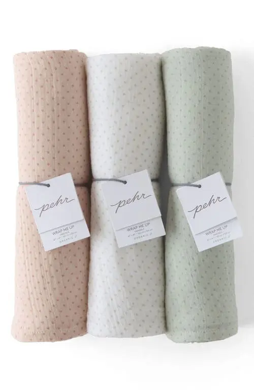 PEHR Pin Dot Organic Cotton Swaddle - Pin Dot Peony